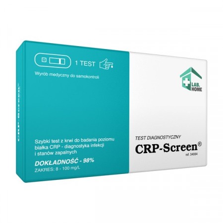 CRP-Screen, test diagnostyczny z krwi do badania poziomu białka CPR, 1 szt.